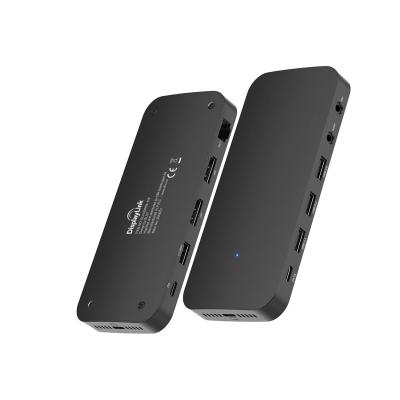중국 USB 3.0 TYPE A 및 C 듀얼 4K 디스플레이 링크 6050 도킹 스테이션 판매용