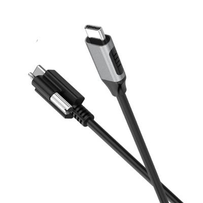 China 1m 2m 3m 5m USB C To USB C 20Gbps Cable With Lock Screw Design 5m For Conference System for sale