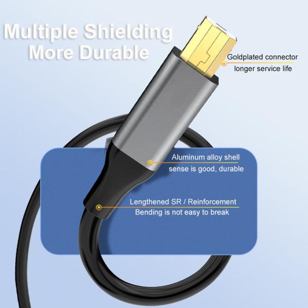 Quality USB2.0 TYPE-A To USB Type B Cable For USB Printers Scanners External USB Hard for sale