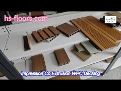 Eco-vriendelijke, langdurige hout-plastic composiet co-extrudeerde WPC-railing met weersbestendigheid