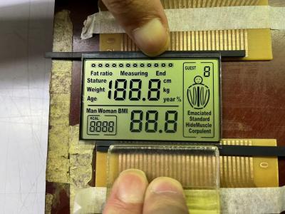 Positief 7 segment LCM Display Monochroom Transmissive Character Lcd Module