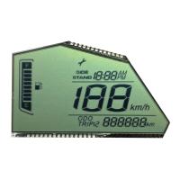 China 5.0 V Prositive HTN LCD Display Segment Code Screen Customizable Speed Instrument Panel for sale