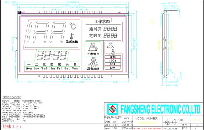 Custom 7 Segment LCD Display and VA Graphic LCD Screen