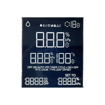 China Custom White Backlight Screen Digital Thermostat LCD Display VA Seven Segment Panel for sale