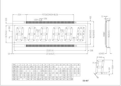 China Pin Connection Various TN LCD Display 4 Digit Segment Glass Panel ROHS Compliant for sale