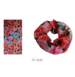 China Mixed Color Flower Design Scarf (YT-9105) for sale