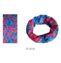 China Pink and Blue Rose Flower Design Bandana (YT-9110) for sale