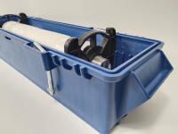 China Blue Roll Packaging Box Plastic Crate For Solid Rotary Die Cutting Cylinder Roll for sale