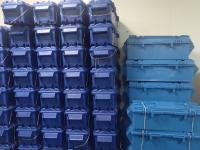 China Blue Roll Packaging Box Plastic Crate For Solid Rotary Die Cutting Cylinder Roll for sale