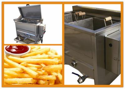 China Semi-automatic potato chips making machine/industrial potato chip machine/fry chicken machine/Double Baskets for sale