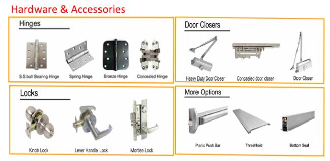 Internal Fireproof Interior Door 45 Mm Thickness Customized Color OEM ODM 1