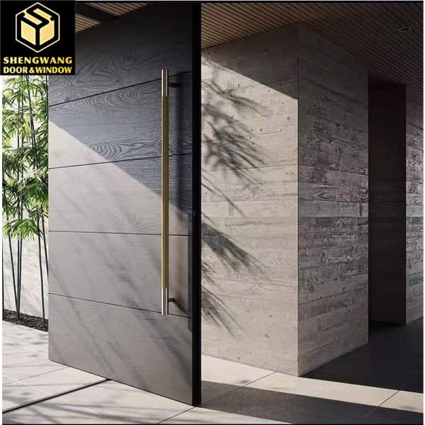Quality Painted Custom Sizes  Aluminum Garden Gate Door Aluminum Front Pivot Main Entrance Door for sale