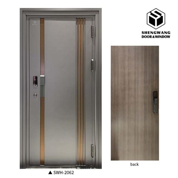 Quality Fireproof Swig Left Aluminum Shop Front Doors Villa Solid Aluminium Front Doors for sale