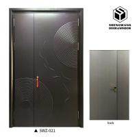 Quality Environmental Protection Aluminum Swing Door Rust proof 90mm Modern Swing Doors for sale