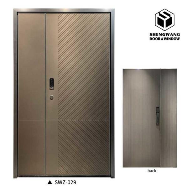 Quality Environmental Protection Aluminum Swing Door Rust proof 90mm Modern Swing Doors for sale