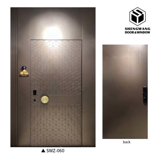 Quality Customizable Apartment Aluminum Swing Door Architectural Metal Swing Door for sale
