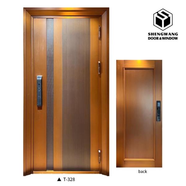 Quality Fire Resistance Brown Aluminum Garden Gate Smart Locks Aluminum Side Gates for sale