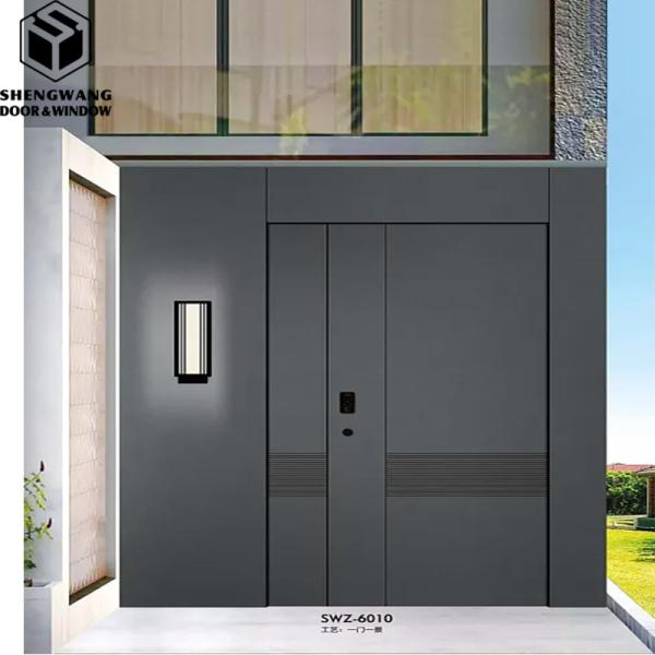 Quality Gray Bedroom Aluminum Entrance Door Residential Aluminium Front Doors For Homes for sale