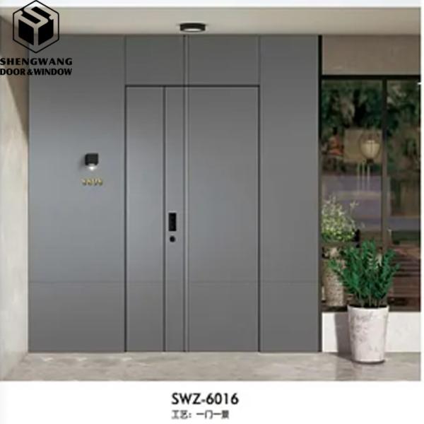 Quality Gray Bedroom Aluminum Entrance Door Residential Aluminium Front Doors For Homes for sale