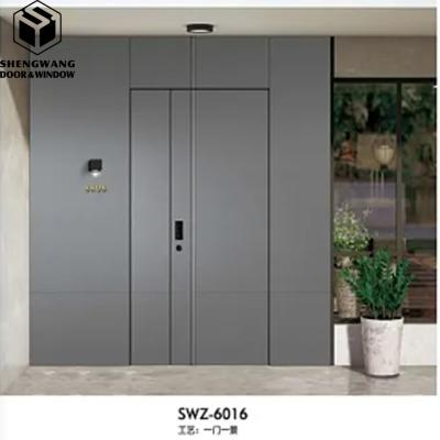 Cina Porta scorrevole in vetro in alluminio grigio in vendita