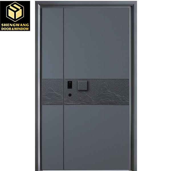Quality Corrosion Resistance Durable Aluminum Impact Front Doors Modern Aluminium Front for sale