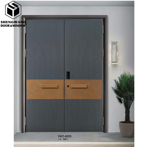 Quality Hotel Aluminum Entrance Door Scratch Resistant Aesthetics Aluminum Exterior Doors for sale