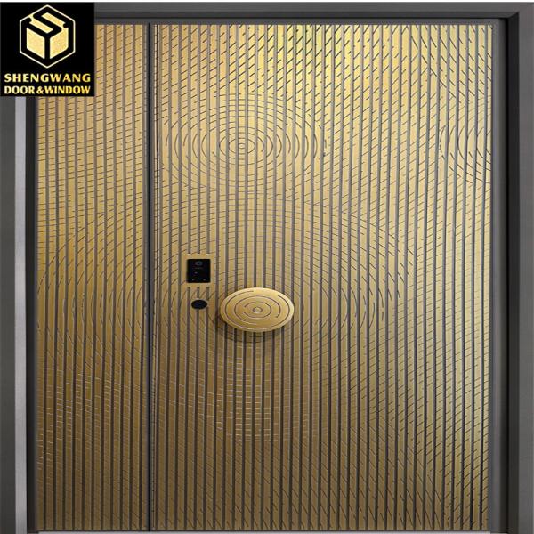 Quality 5mm Scratch Resistant Aluminum Clad Exterior Doors Classroom Contemporary Aluminium Front Doors for sale