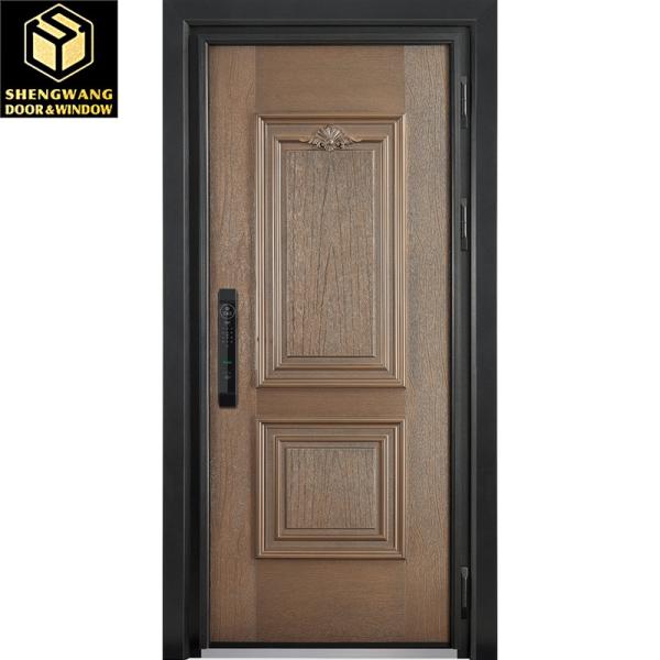 Quality MDF Customized Color Aluminum Entrance Door Swig Left Aluminum Front Door for sale