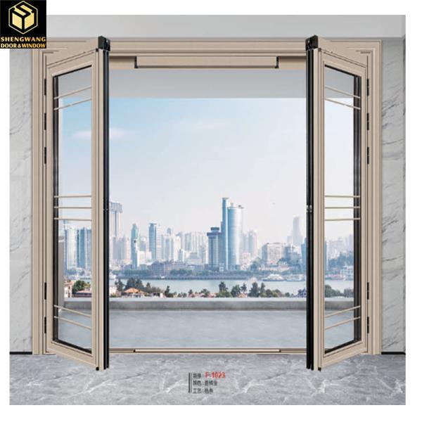 Quality Soundproof Hinged Aluminum Sliding Glass Door Indoor Aluminum Double Doors for sale