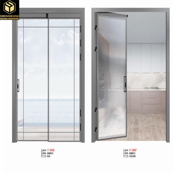 Quality Commercial Apt Aluminum Sliding Glass Door Swing Half  Interior Aluminum Glass Doors for sale