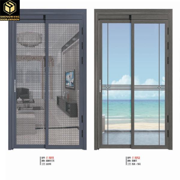 Quality Commercial Apt Aluminum Sliding Glass Door Swing Half Interior Aluminum Glass for sale