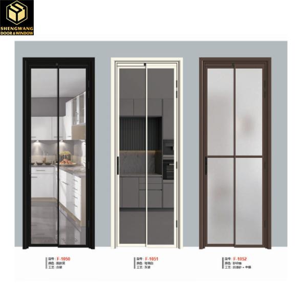 Quality Double Glass Indoor Aluminum Sliding Glass Office Swing Half Aluminum Folding for sale