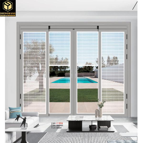 Quality White Brown Aluminum Sliding Glass Door Custom Dimensions Aluminium Glass External Door for sale