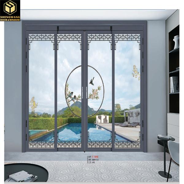 Quality White Aluminum Sliding Glass Door Insulated Glass Aluminium Glazed Sliding Doors Thermal Insulation for sale