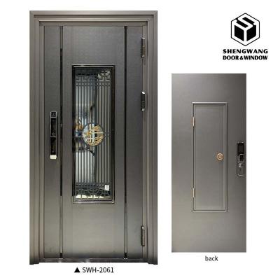 China Madeira maciça acabamento de alumínio personalizável porta interior porta de incêndio 30 minutos à venda