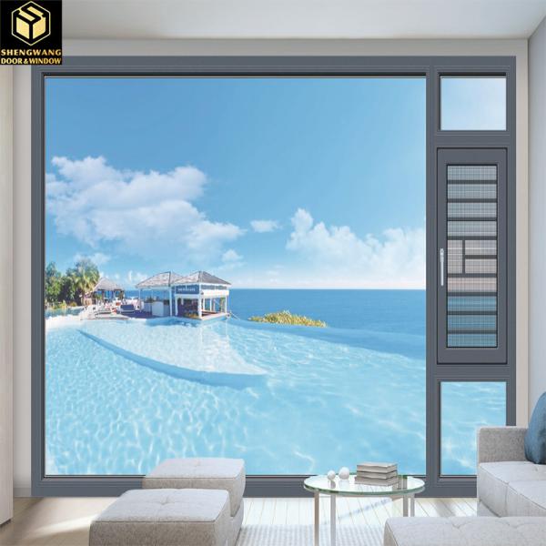 Modern Lever Handle Aluminum Sliding Windows Aluminium Sliding Windows For Balcony