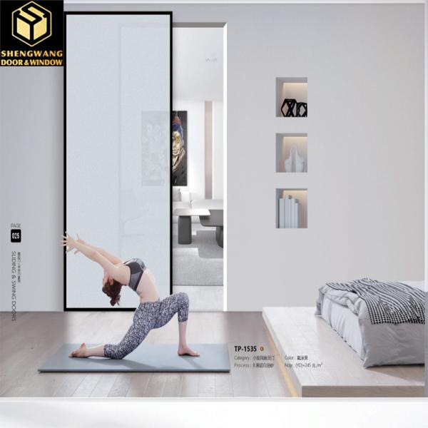 Quality Aluminium Sliding Glass Doors with Silver Color and Stainless Steel Handle for a Stylish Look for sale