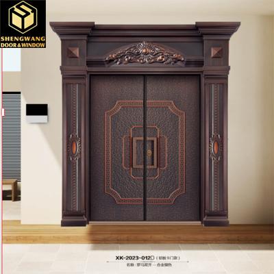 Cina Fireproof Swig Sinistra Aluminio Negozio Porte Anteriori Villa Massello Aluminio Porte Anteriori in vendita