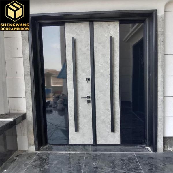 Quality Mortise Lock Glass Aluminium Hinged Door Hotel Hinged Patio Doors for sale
