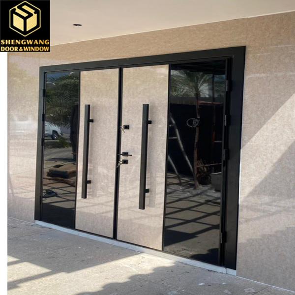 Quality Mortise Lock Glass Aluminium Hinged Door Hotel Hinged Patio Doors for sale