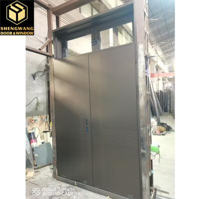 Cina Swing sinistra in acciaio inossidabile per porta di metallo di uscita marrone con porte a fuoco oscillare in vendita
