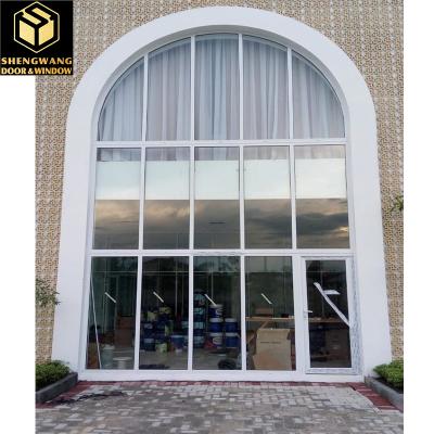 China White Aluminum Sliding Windows Custom Design Smooth Commercial Aluminum Horizontal Sliding Windows for sale