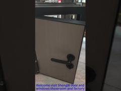 Aluminum (wood finished) room door