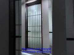 Puerta de cristal corredera de aluminio de plata aislada de cristal marco corredero de aluminio para aislamiento térmico