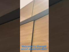 Wood Finished Aluminum Door
