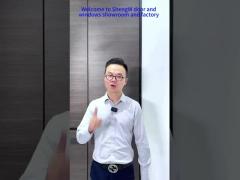 Narrow edge aluminum+wood sliding door