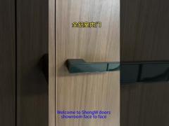 Wood finished aluminum door