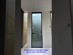 Mortise Lock Glass Aluminium Hinged Door For Hotel Hinged Patio Doors