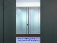 Minimalist double sliding door