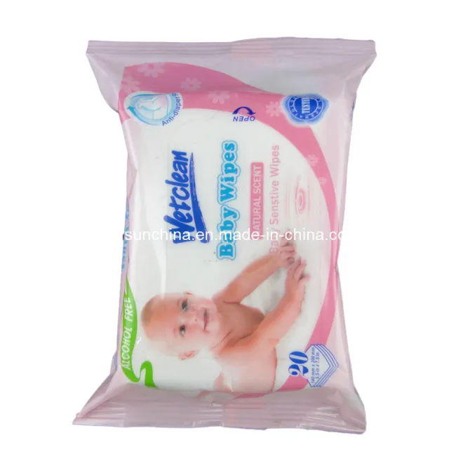 Excellent Moisture Proof Printing Pet/PE Plastic Wet Wipes Bag for Baby